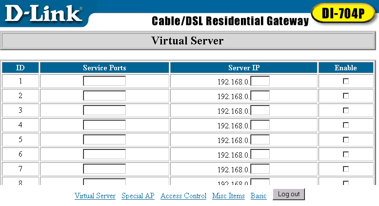 This guide will show you how to forward ports on the Linksys Cable/DSL ...